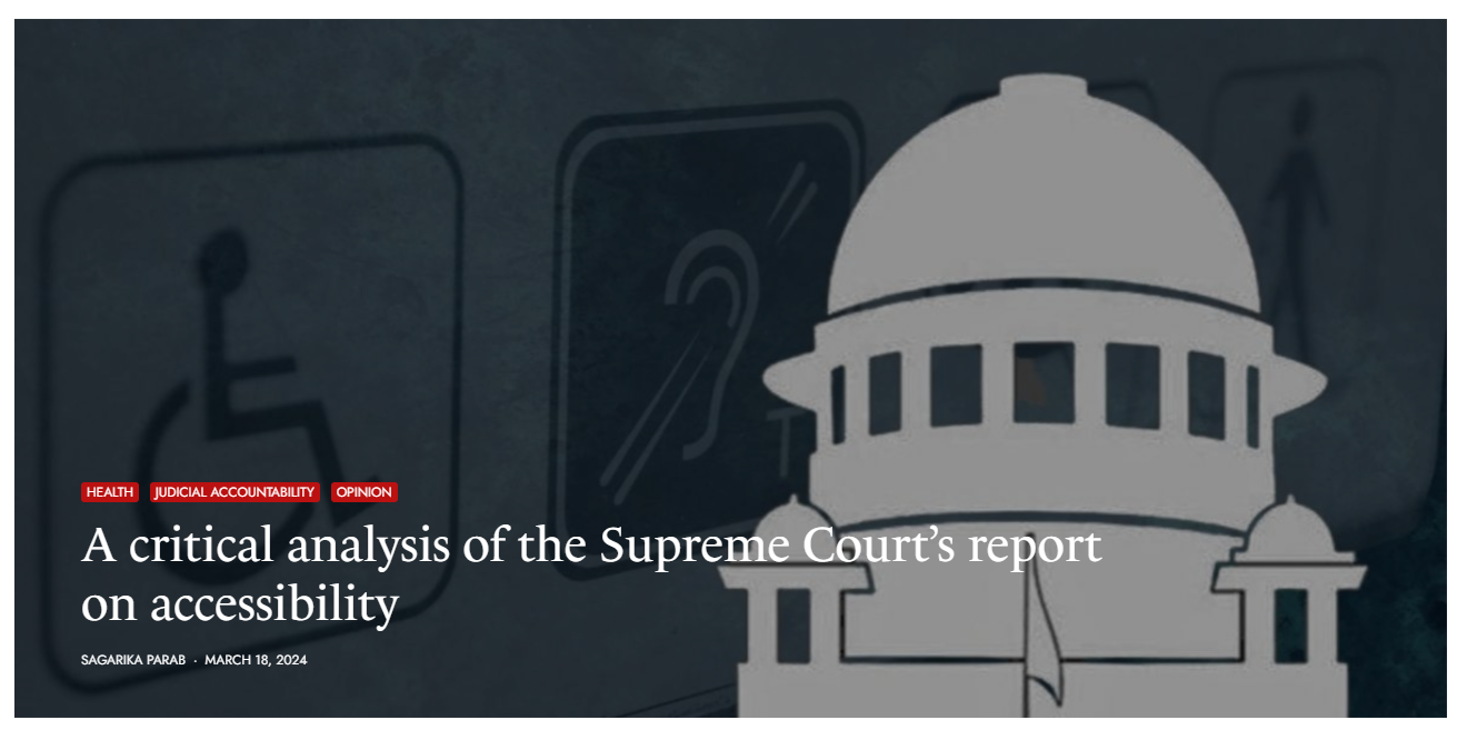 A critical analysis of the Supreme Court’s report on accessibility